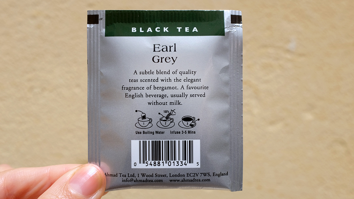 Ahmad Tea Earl Grey Foil Tea Bag Review - My Earl Grey